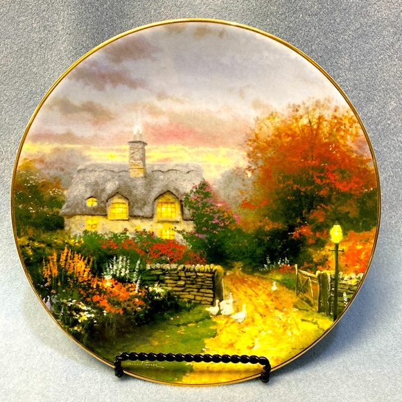 Thomas Kinkade | Art | Thomas Kinkade Open Gate Cottage Collector Plate ...